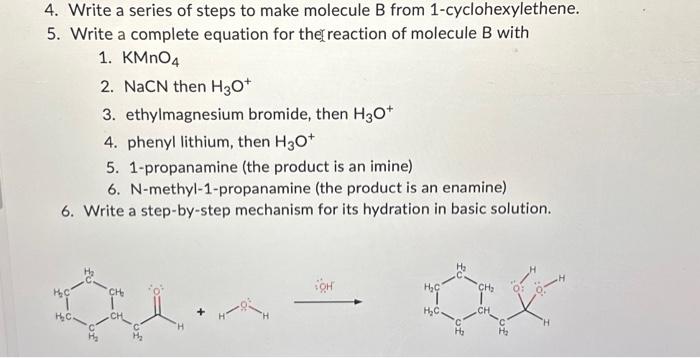Solved The molecule being analyzed is: molecule b4. Write a | Chegg.com