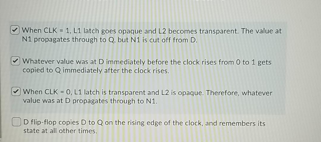 Solved The following figure shows D flip-flop built from two | Chegg.com