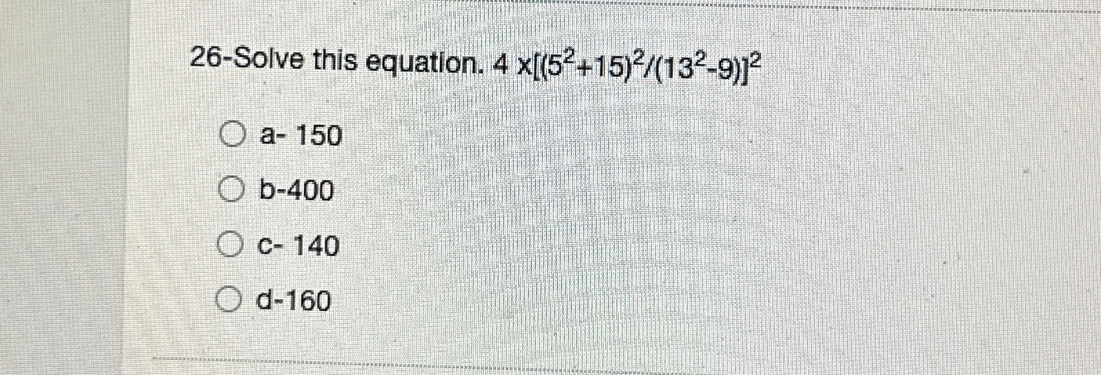 Solved 26-Solve this equation. | Chegg.com