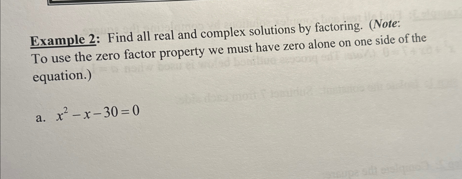 Solved Example 2: Find all real and complex solutions by | Chegg.com