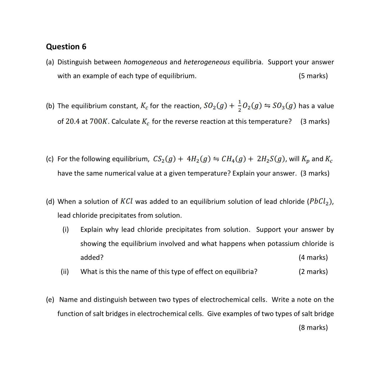 Solved Question 6(a) ﻿Distinguish between homogeneous and | Chegg.com