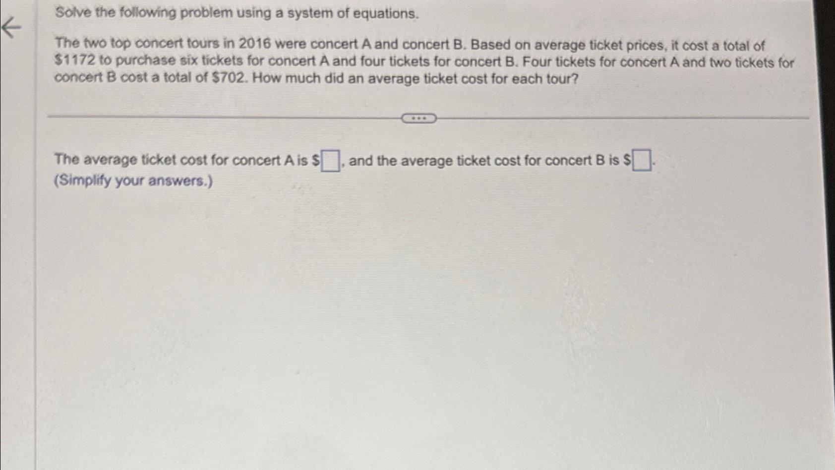 Solved Solve the following problem using a system of | Chegg.com