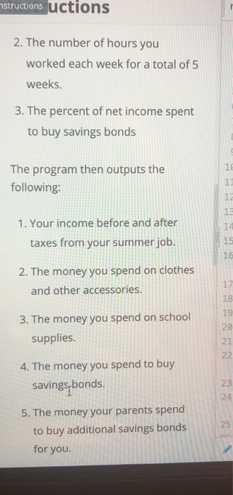Solved Instructions = > Redo Programming Exercise 18 of | Chegg.com