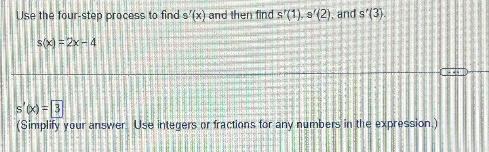 Solved Use the four-step process to find s'(x) ﻿and then | Chegg.com