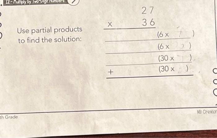 Solved Use partial products to find the solution:Keagan | Chegg.com