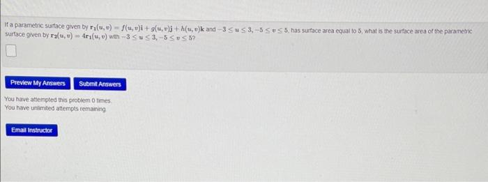 Solved If a parametric surtace given by | Chegg.com