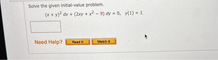 Solved Solve the given initial-value problem. | Chegg.com