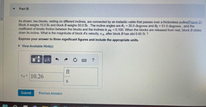 Solved Figure Part BAs shown, two blocks, resting on | Chegg.com