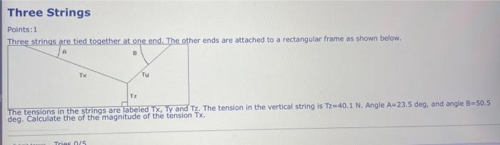 Solved The tensions in the strings are rapered, x, yy onu 2. | Chegg.com
