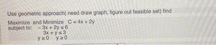 Solved Solve using geometric approach. find how many | Chegg.com
