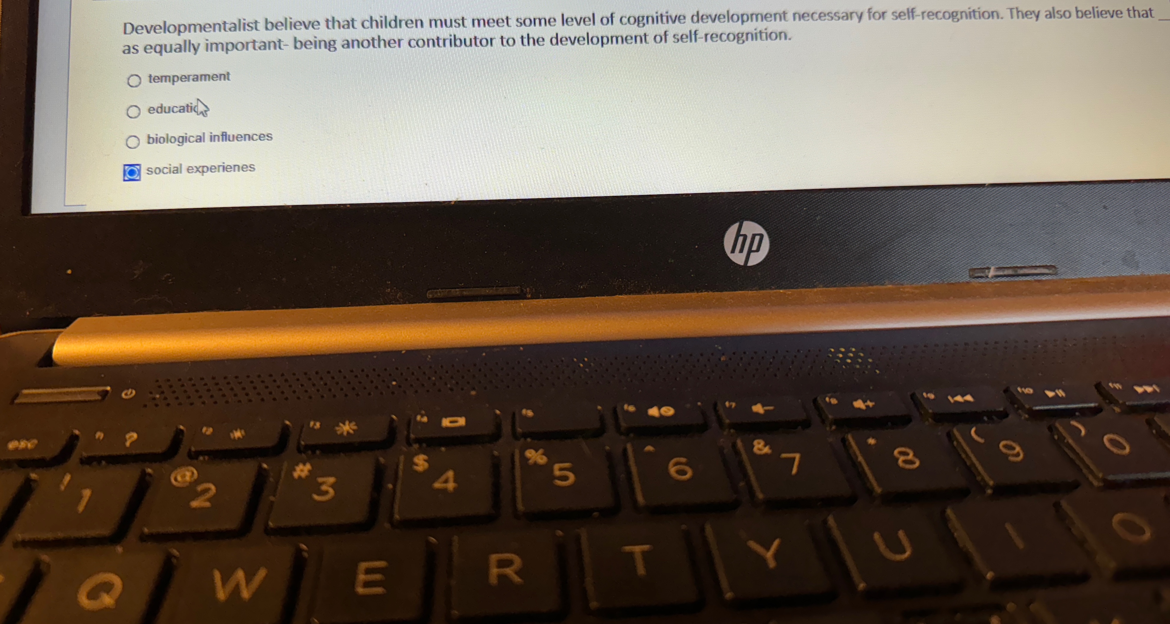 Solved Developmentalist believe that children must meet some | Chegg.com