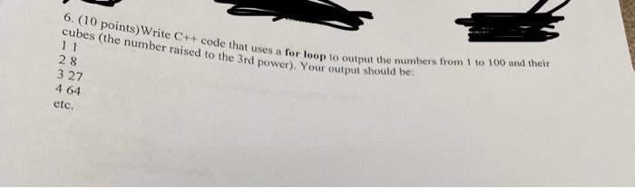 Solved 6 10 Points Write C Code That Uses A For Loop