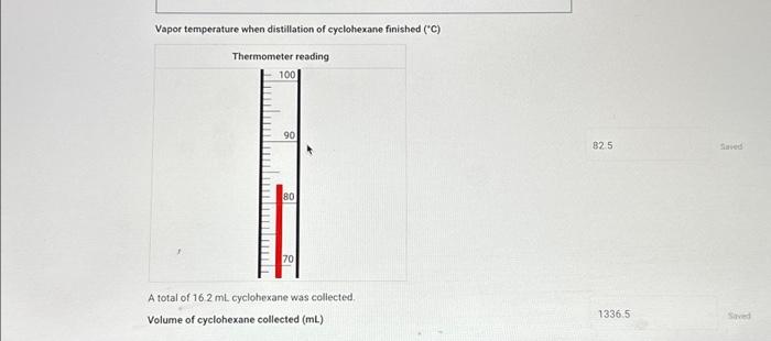 Vapor temperature when distillation of cyclohexane | Chegg.com