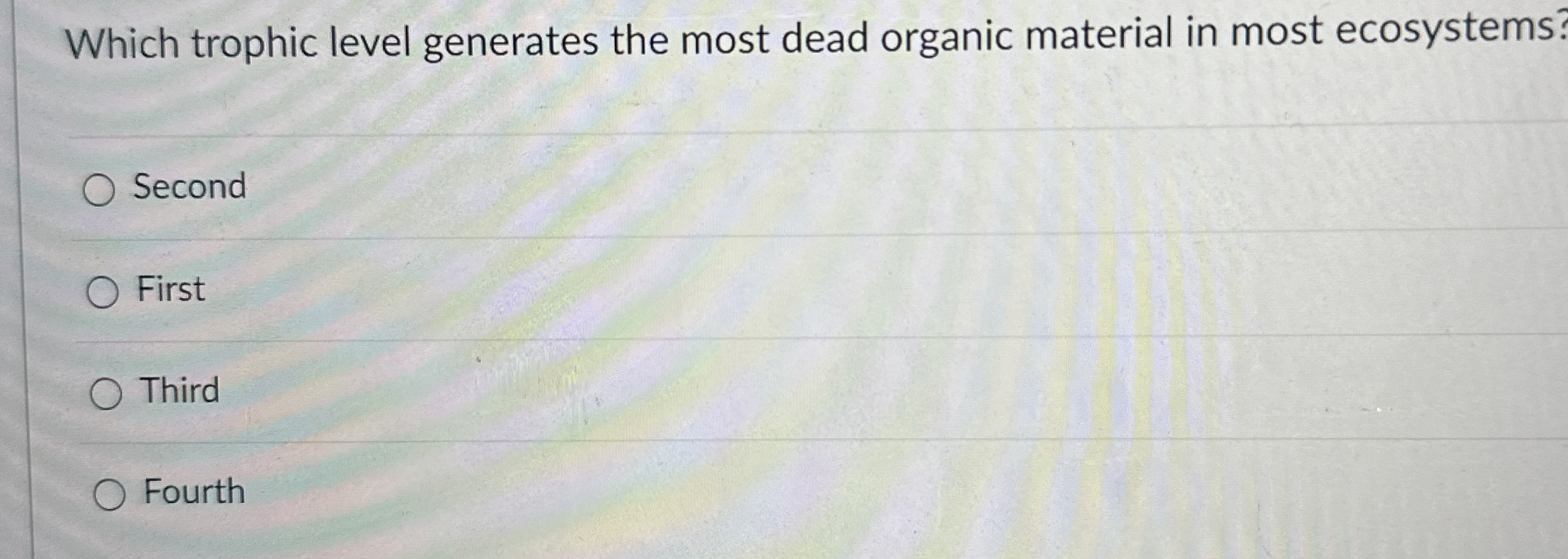 Solved Which trophic level generates the most dead organic | Chegg.com Solved Which trophic level generates the most dead organic | Chegg.com