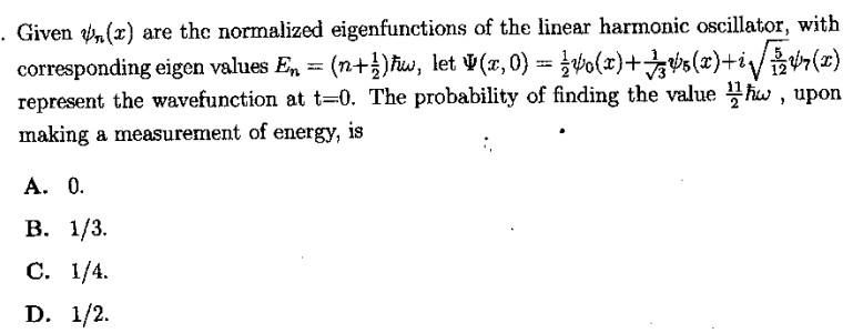 Solved Given 4 (2) are the normalized eigenfunctions of the | Chegg.com