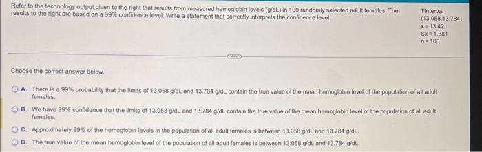 Solved Refer to the technology output given to the right | Chegg.com