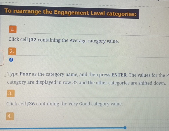 Solved To rearrange the Engagement Level categories:1.Click | Chegg.com