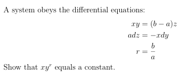 Solved A system obeys the differential | Chegg.com