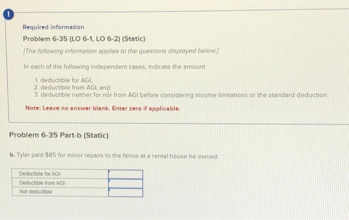Required information Problem 6-35 (LO 6-1, LO 6-2) | Chegg.com Required information Problem 6-35 (LO 6-1, LO 6-2) | Chegg.com
