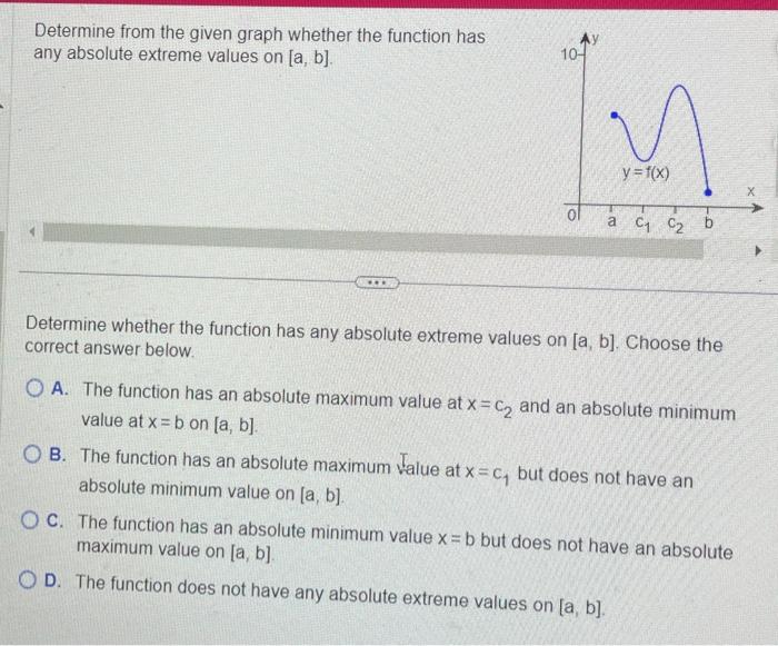 Solved Determine from the given graph whether the function | Chegg.com