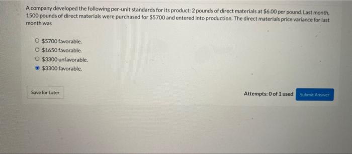 Solved How do I tell if it's favorable or unfavorable in | Chegg.com
