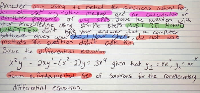 Solved for this example question no calculator dont use any | Chegg.com