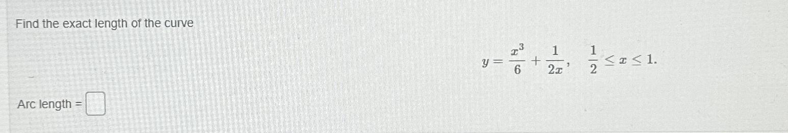 Solved Find the exact length of the | Chegg.com