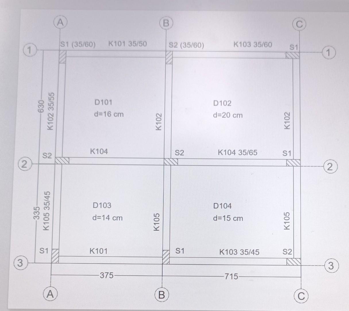 Extract the templates and concrete slab quantities | Chegg.com
