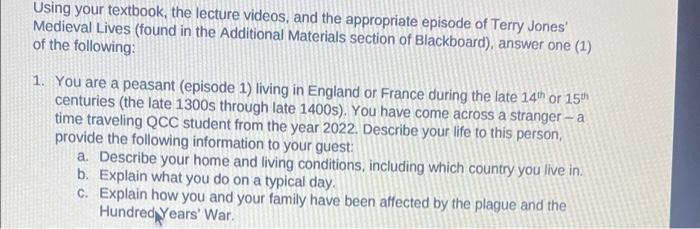 Using your textbook, the lecture videos, and the | Chegg.com