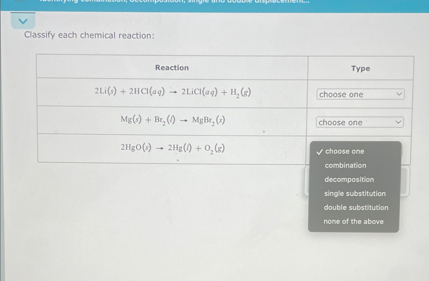 Solved Classify each chemical | Chegg.com
