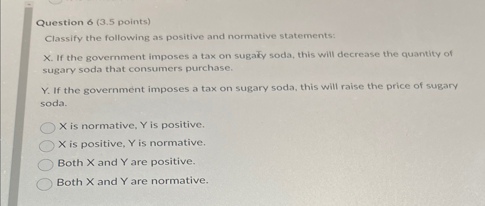 Solved Question 6 (3.5 ﻿points)Classify the following as | Chegg.com