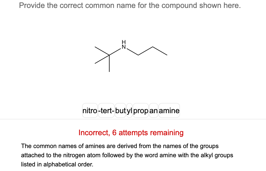Solved Provide the correct common name for the compound | Chegg.com