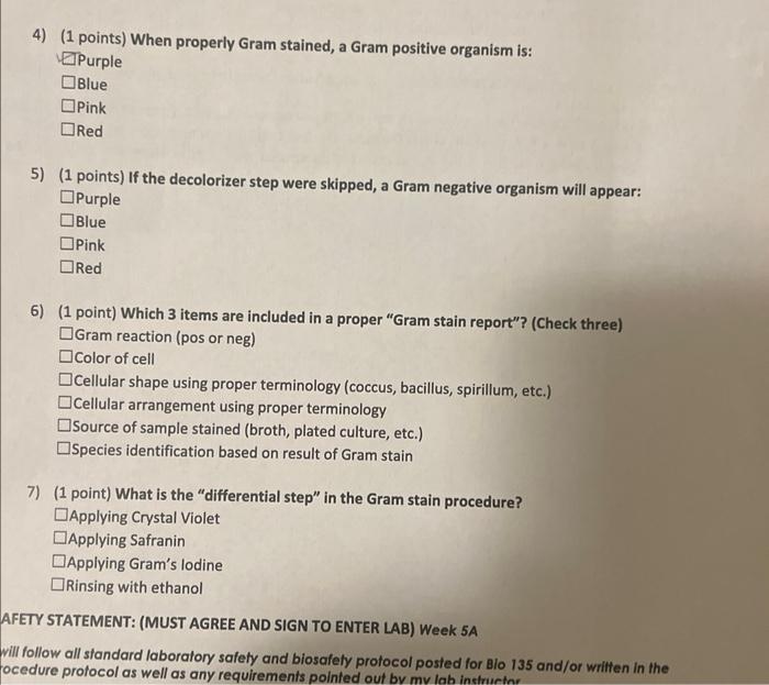 [Solved]: Answer of question 4-7 4) ( 1 points) When properl