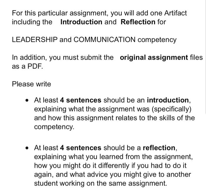 For this particular assignment, you will add one | Chegg.com