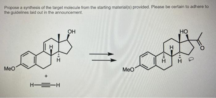 Solved 1. Using the starting material molecule(s) provided, | Chegg.com