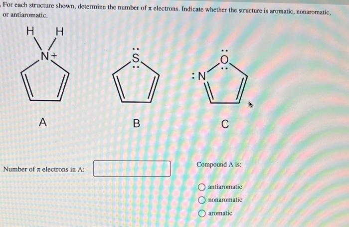 Solved For each structure shown, determine the number of π | Chegg.com