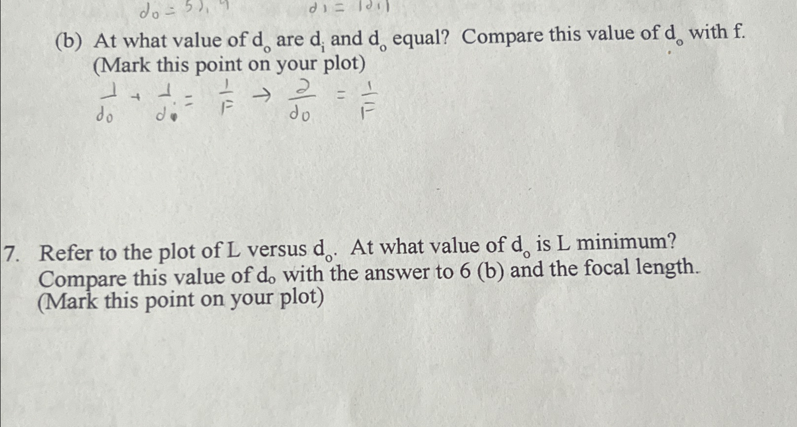 Solved (b) ﻿At what value of do ﻿are di ﻿and do ﻿equal? | Chegg.com