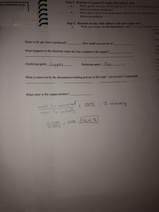 Step 3. Observations: Color blue on solution turn | Chegg.com
