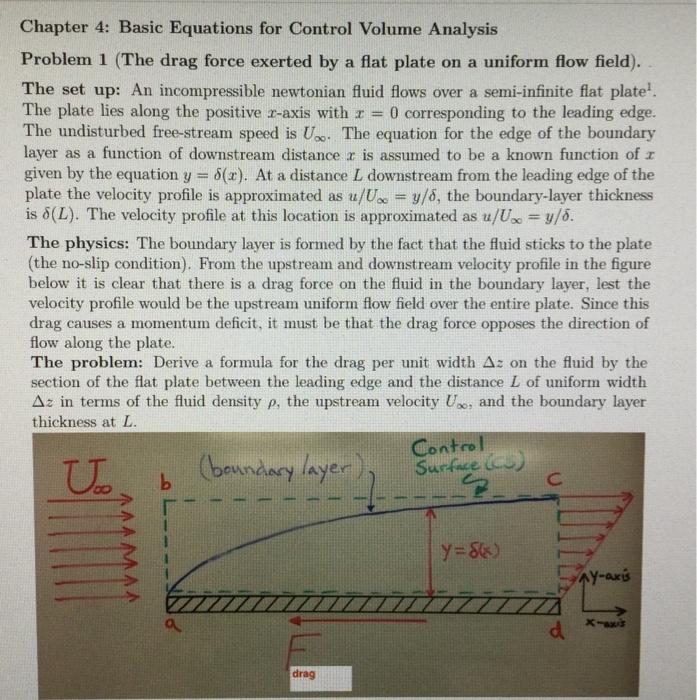 Solved Chapter 4: Basic Equations for Control Volume | Chegg.com