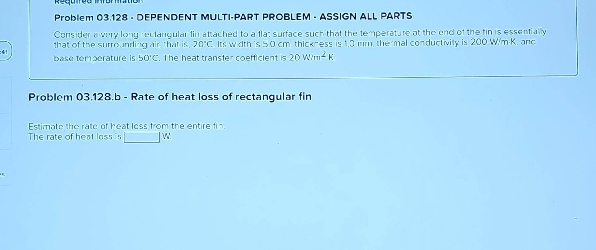 Solved Problem 03.128 - DEPENDENT MULTI-PART PROBLEM - | Chegg.com