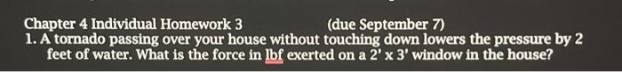 Solved Chapter 4 Individual Homework 3 (due September 7) 1. | Chegg.com