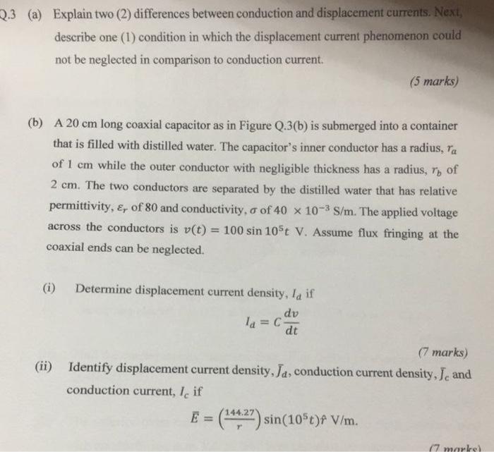 Solved (a) Explain two (2) differences between conduction | Chegg.com