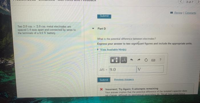 Solved Problem 26.53 - Enhanced - with Hints and Feedback | Chegg.com