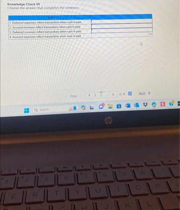 Solved # Knowledge Check 01 Choose the answer that completes | Chegg.com