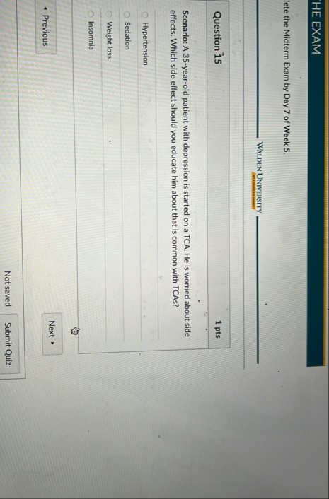 Solved HE EXAMlete the Midterm Exam by Day 7 ﻿of Week | Chegg.com