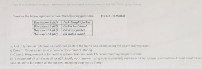 Solved Consider the below input and answer the following | Chegg.com