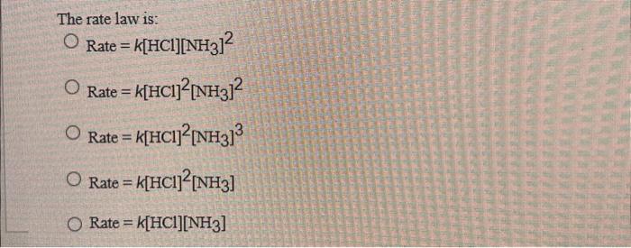Solved The Following Initial Rate Data Were Collected For