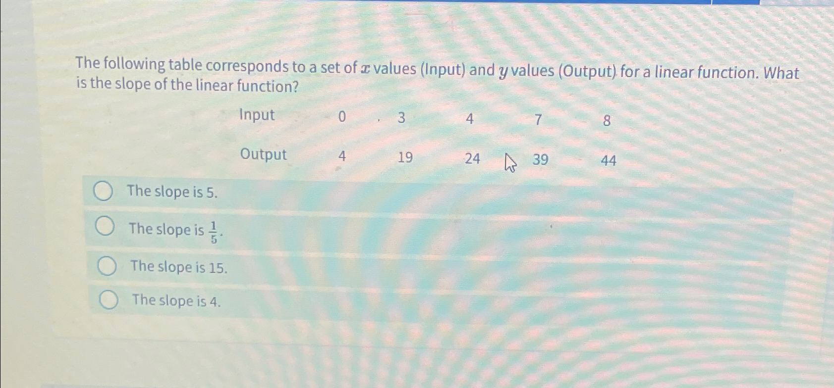 Solved The following table corresponds to a set of x ﻿values | Chegg.com