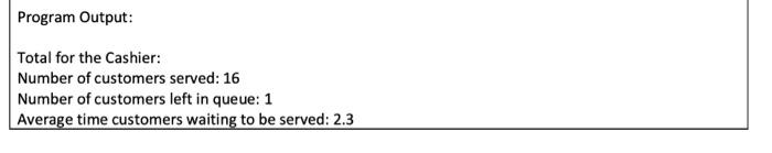 Solved In Python 3: Simulate a grocery store checkout line | Chegg.com