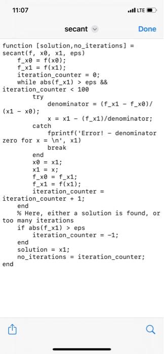 Solved write the code in matlab and make screen shoot and | Chegg.com